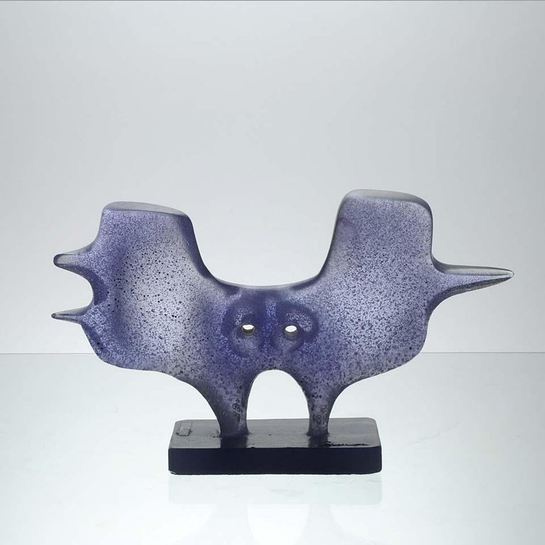 Pate De Verre Glass Scultputre Entitled "Chimère" by Victor Roman for ...