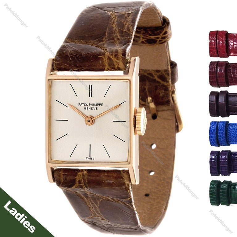 Patek Philippe 1049R Rose Gold Ladies Square Watch Circa 1947 For Sale ...