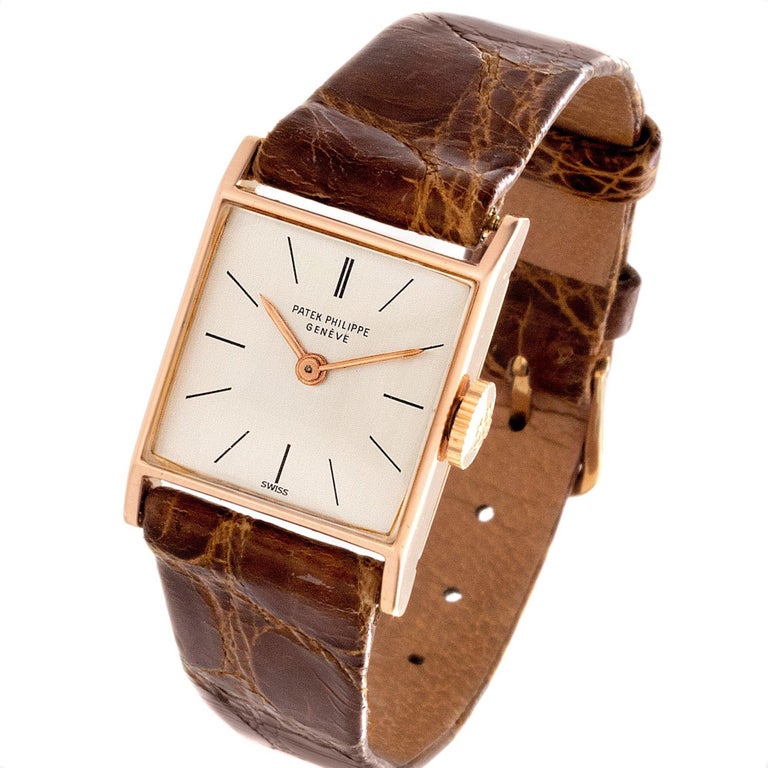 Patek Philippe 1049R Rose Gold Ladies Square Watch Circa 1947 For Sale ...