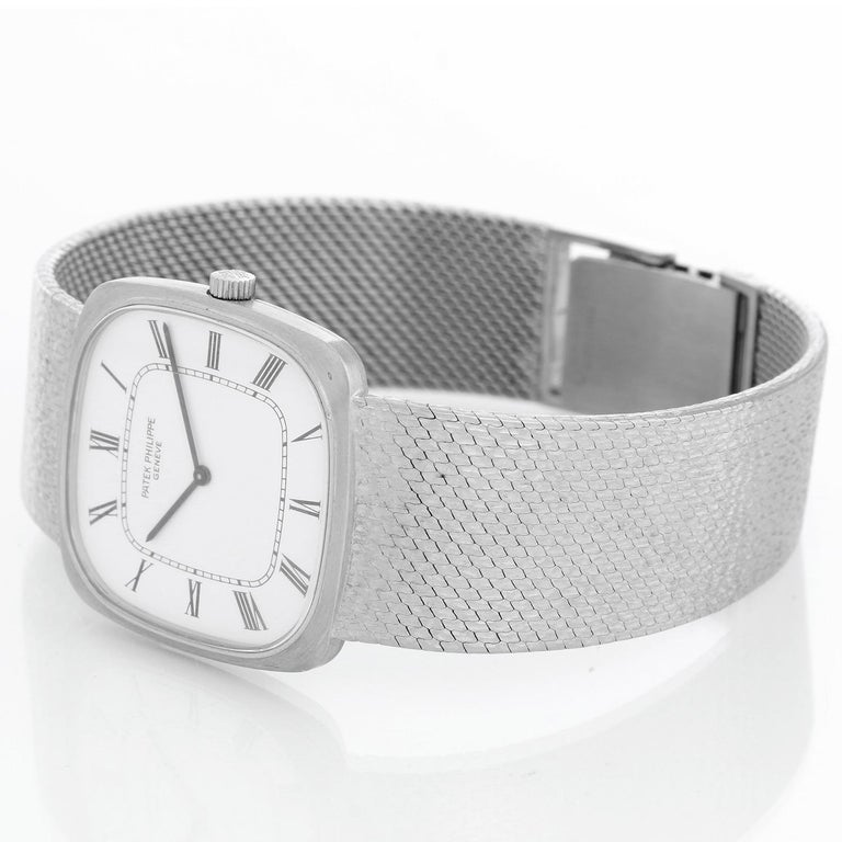 Patek Philippe 18k White Gold Golden Ellipse Men's Watch Ref. 3566 For ...