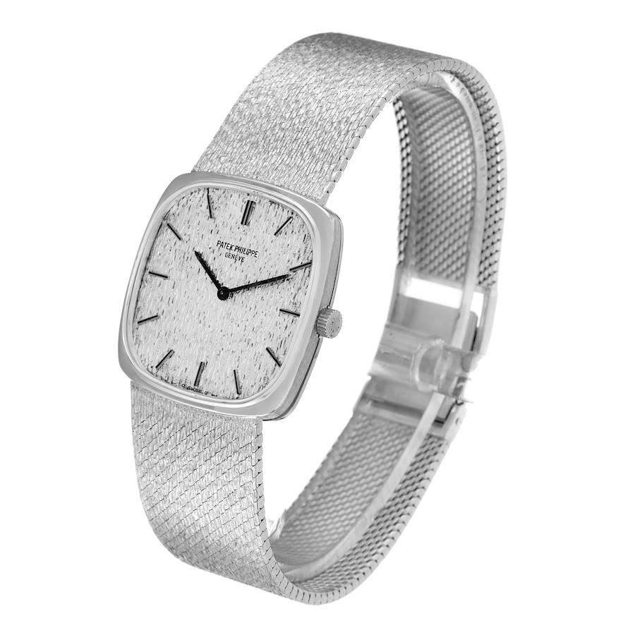 Patek Philippe 18k White Gold Silver Dial Vintage Mens Watch 3666 For ...