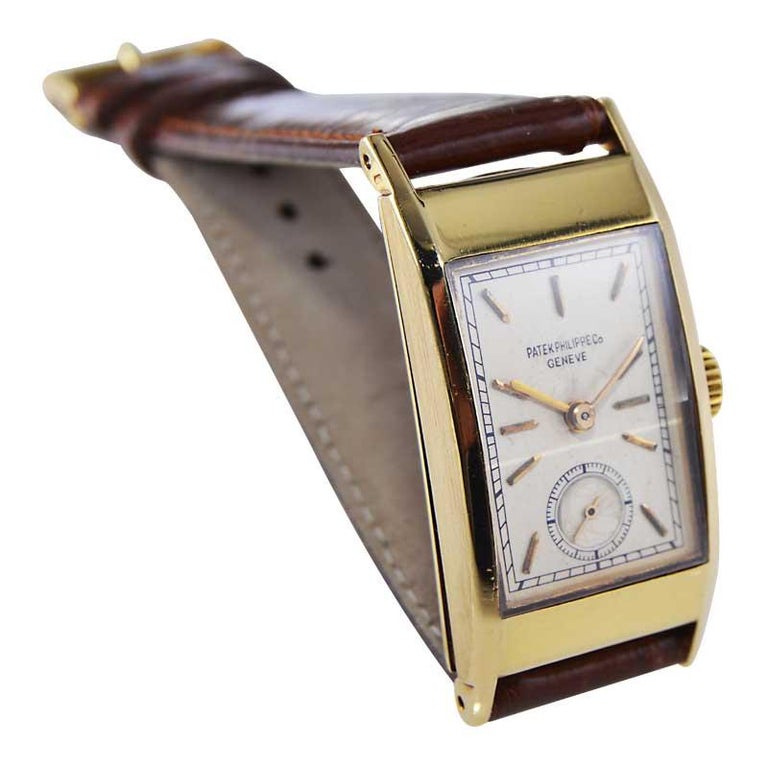 Patek Philippe 18kt. Gold Art Deco Tank Watch with Original Dial and ...