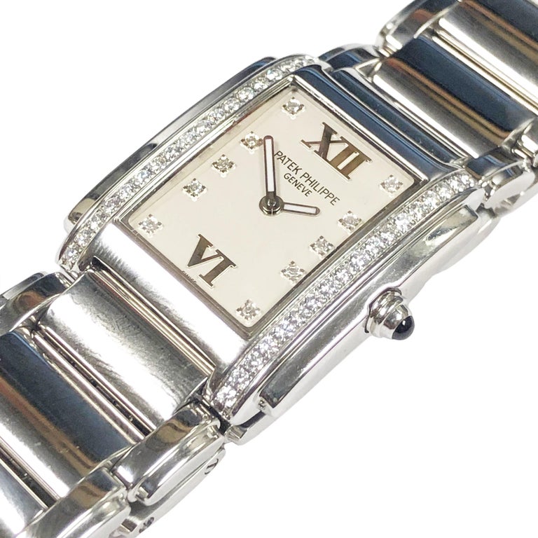 Patek Philippe "24" Ladies Stainless Steel and Diamonds Quartz ...