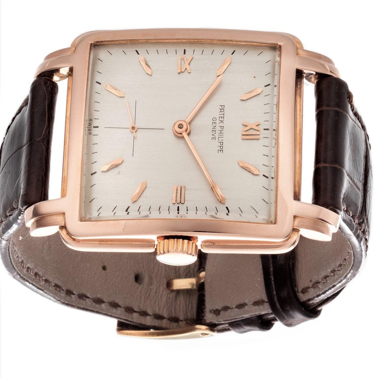 Patek Philippe 2436R Extra Large Vintage Square with Large Fancy Lugs ...
