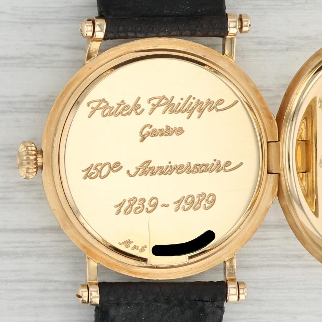 Patek Philippe 3960 Watch 18k Gold 150th Anniversary Calatrava Officer ...