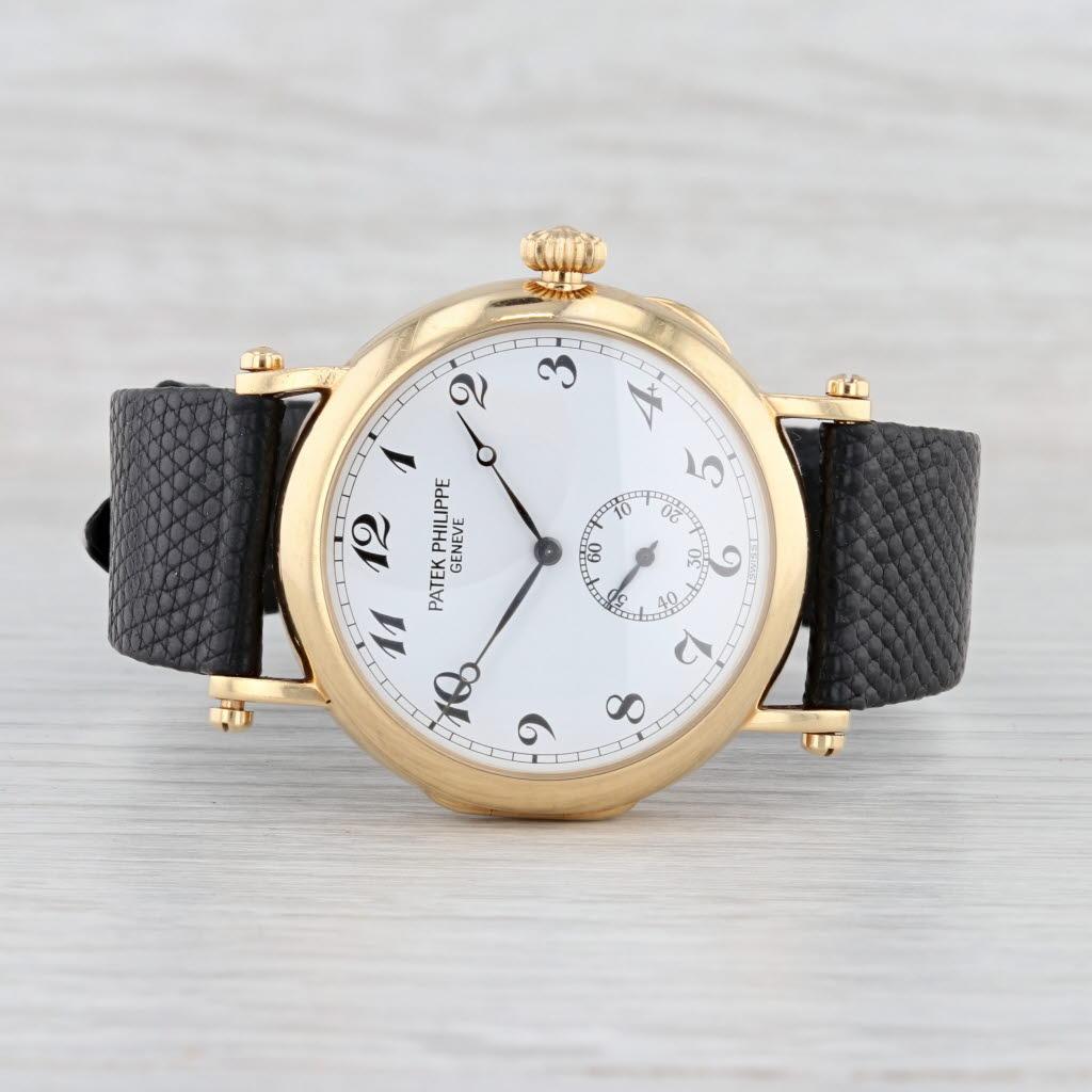 Patek Philippe 3960 Watch 18k Gold 150th Anniversary Calatrava Officer ...