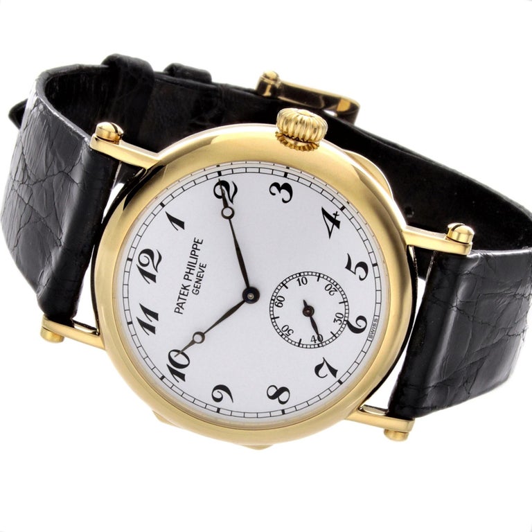 Patek Philippe 3960J 150th Anniversary Officers Case Watch, Circa 1988 ...