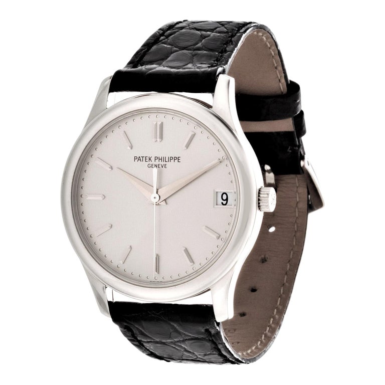 Patek Philippe 3998P Automatic Platinum Calatrava Watch, circa 1999 at ...