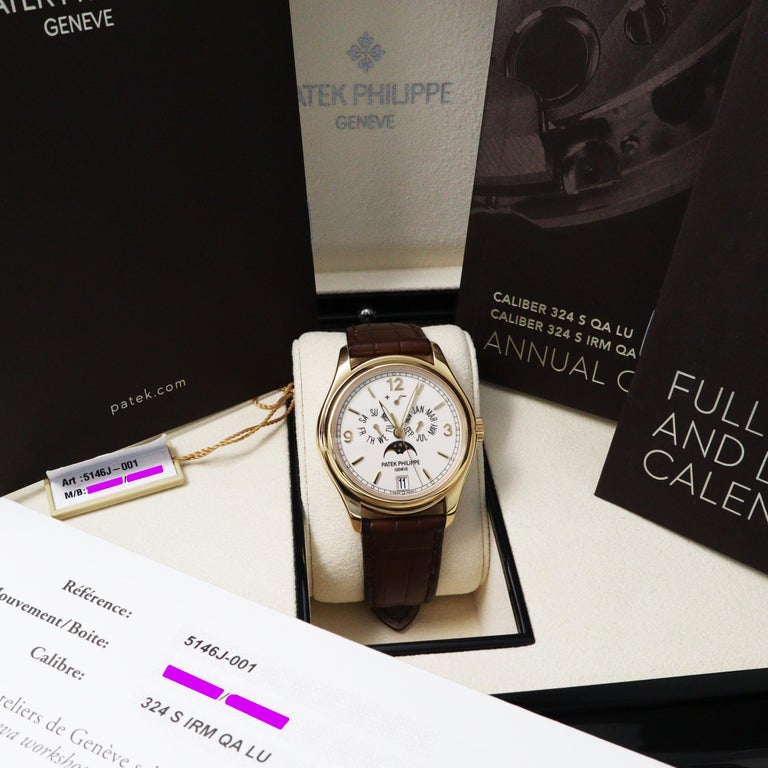 Patek Philippe Annual Calendar 18K Yellow Gold Automatic Watch 5146J ...