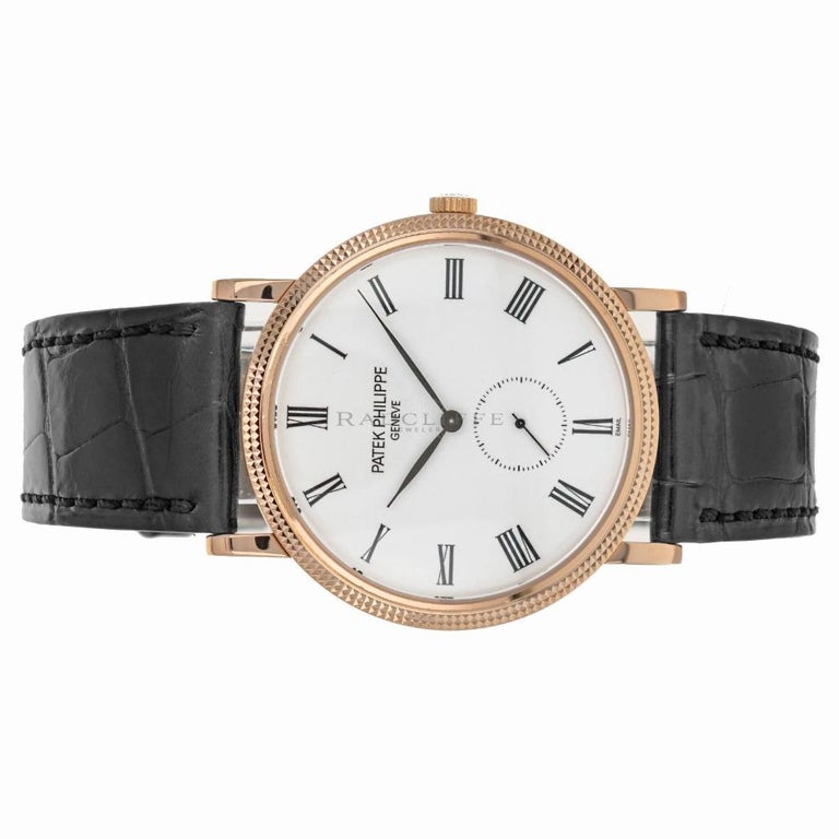 Patek Philippe 5116 Enamel Dial 5116R-001 Hobnail Calatrava Swiss ...