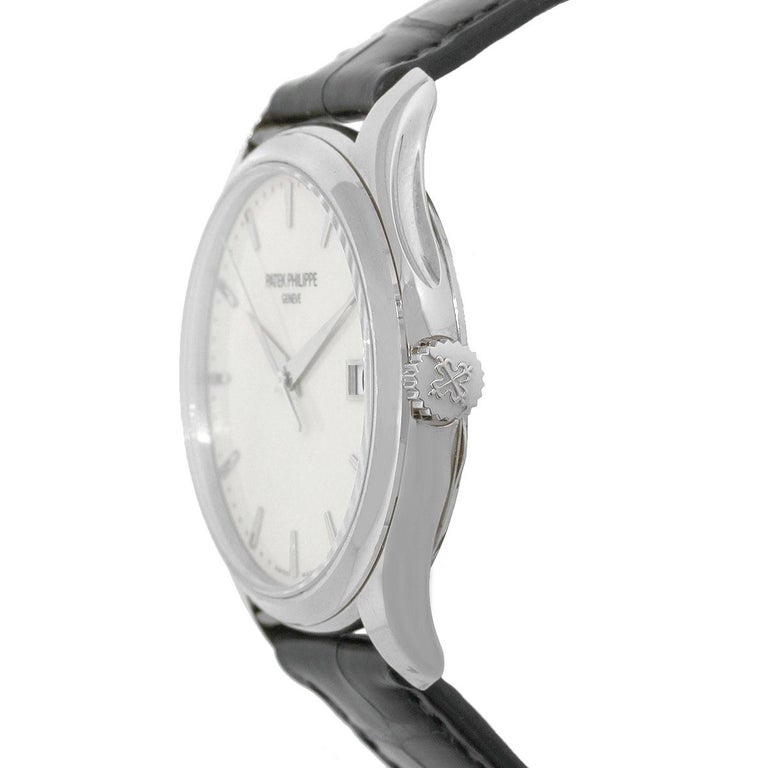Patek Philippe 5127G Calatrava 18 Karat White Gold Eggshell Dial Watch ...