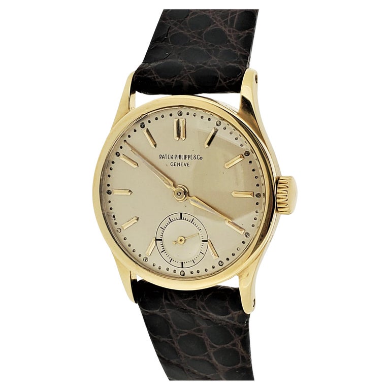Patek Philippe 96J; the 1st Calatrava Watch with the Long Signature, Circa 1949 at 1stDibs