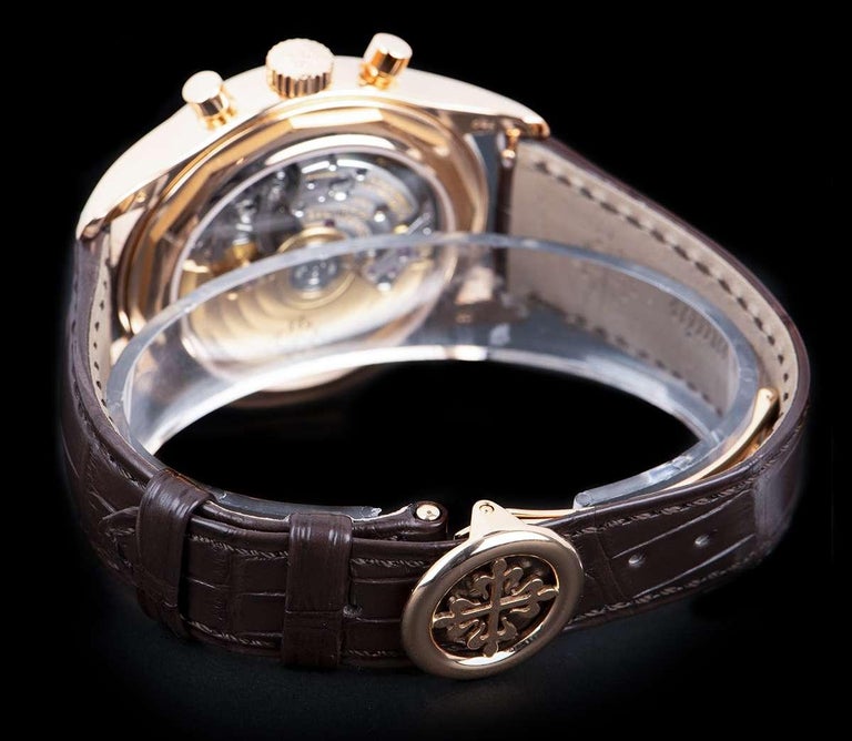 Patek Philippe Annual Calendar Rose Gold Grey Dial B&P 5960R-001 at 1stDibs