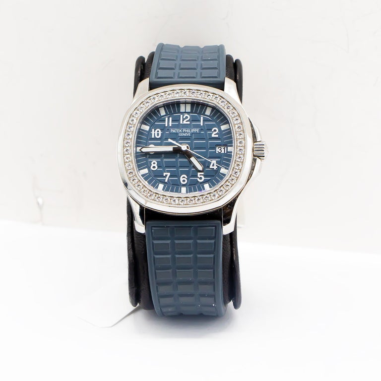 Patek Philippe Aquanaut Grayish Blue Ladies Watch With 46 Diamonds at ...