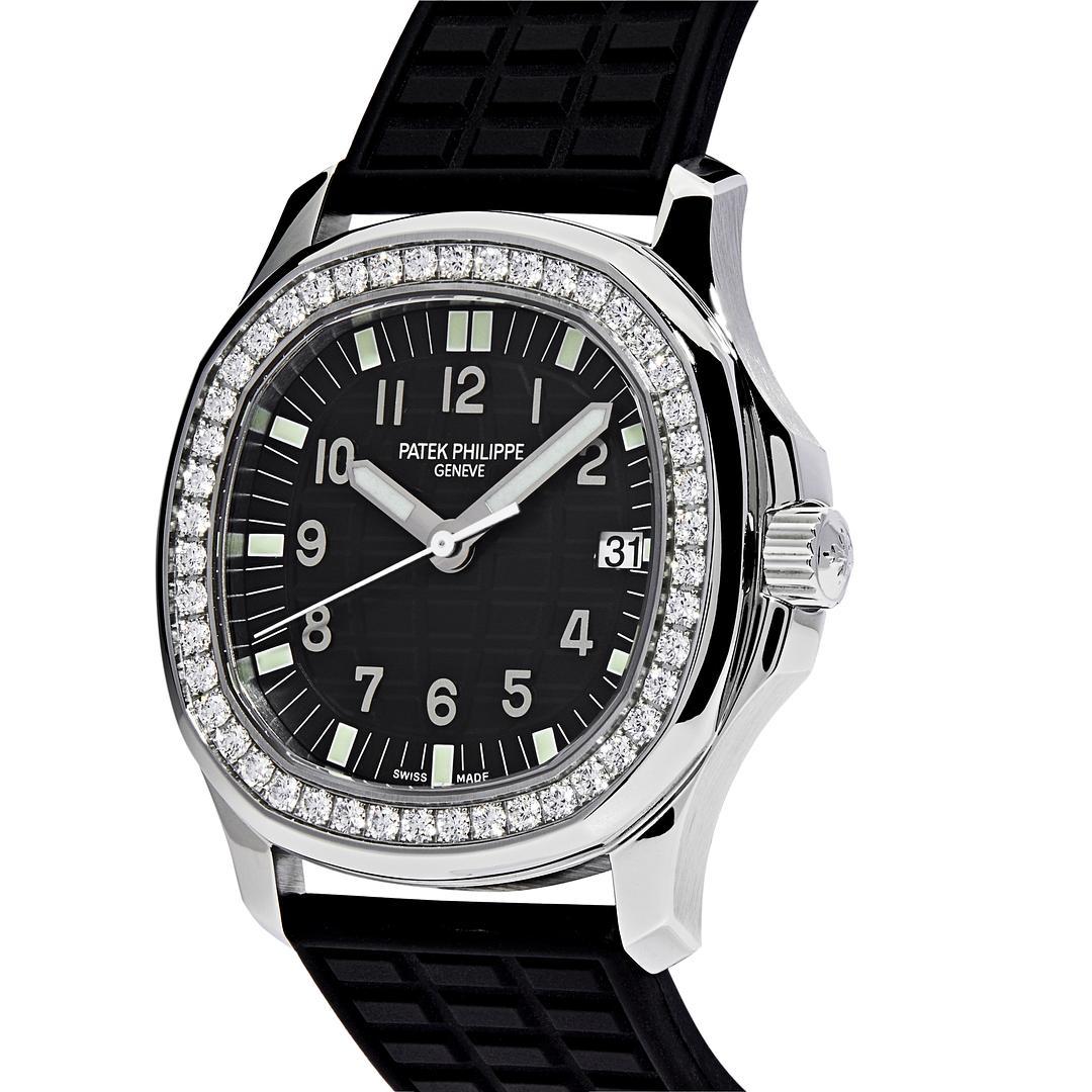 Patek Philippe Aquanaut Steel Black Dial Diamond Bezel 5067A-001 For ...