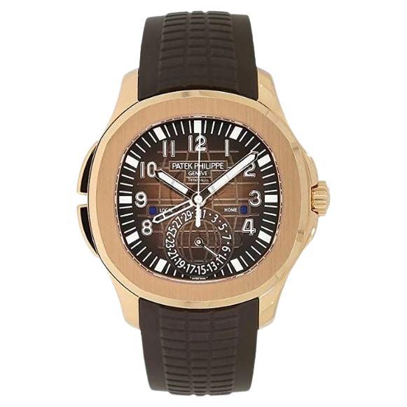 Patek Philippe Aquanaut Travel Time 18 Karat Rose Gold Men's 5164R ...