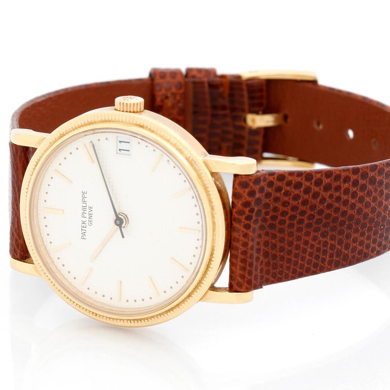 Patek Philippe Calatrava 18 Karat Men's Watch 3802, J 'or 3802J' at 1stDibs