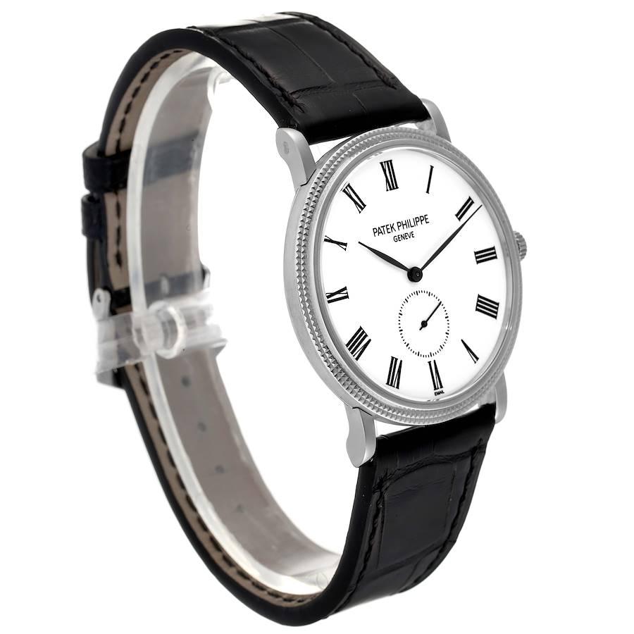 Patek Philippe Calatrava 18k White Gold White Dial Mens Watch 5116 For ...