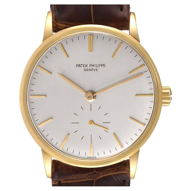 Patek Philippe Calatrava 18k Yellow Gold Vintage Mens Watch 3425 For ...