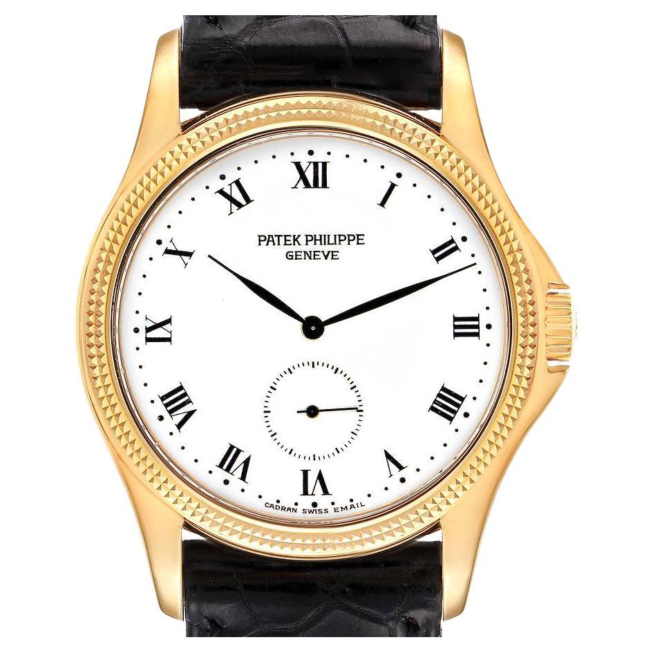 Patek Philippe Calatrava 18 Karat Yellow Gold Watch 5115 Papers For ...
