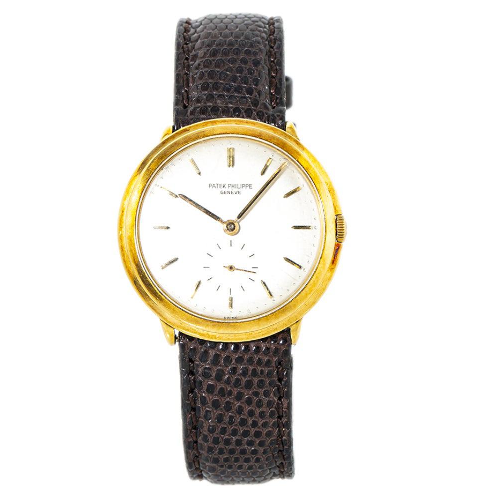 Patek Philippe Calatrava 3520, Gold Dial, Certified and Warranty at 1stDibs