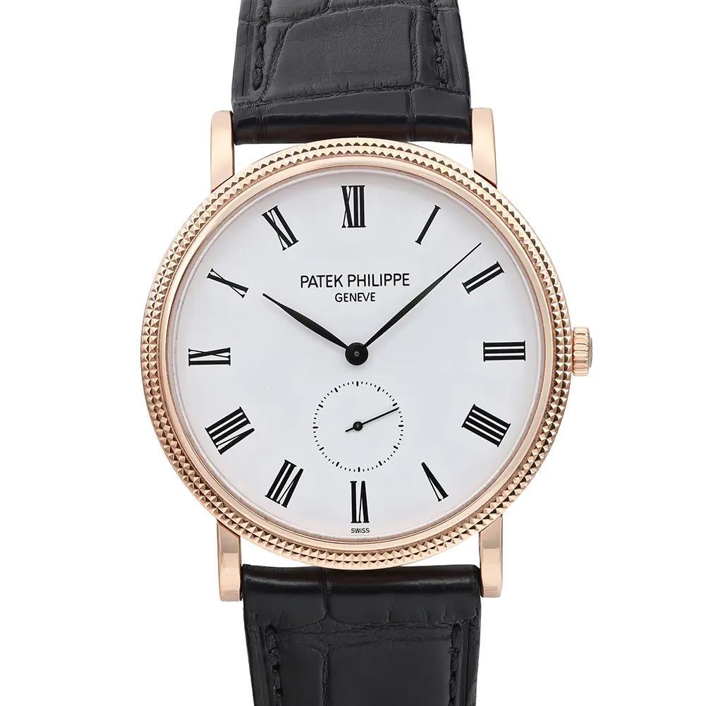 Patek Philippe Calatrava 18k Rose Gold Hand-Wind Men Watch 5119R-001 For Sale at 1stDibs