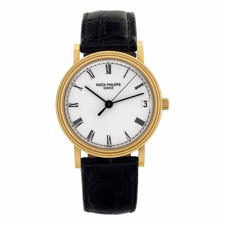 Patek Philippe Calatrava 3802 18 Karat White Dial Automatic Watch at ...