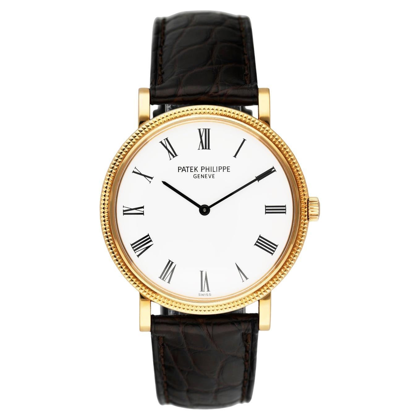 Patek Philippe 18 Karat Yellow Gold Calatrava Men's Quartz Watch with ...