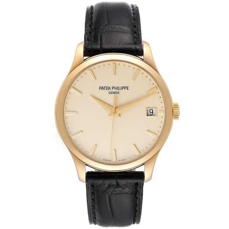 Patek Philippe Calatrava Hunter Case Yellow Gold Mens Watch 5227 For ...