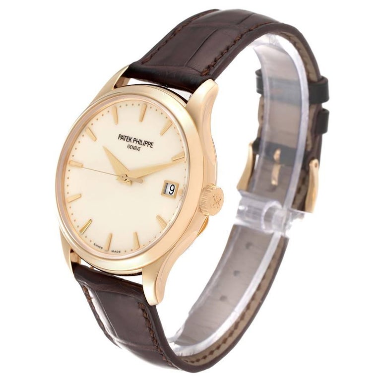 Patek Philippe Calatrava Hunter Case Yellow Gold Mens Watch 5227 Papers ...