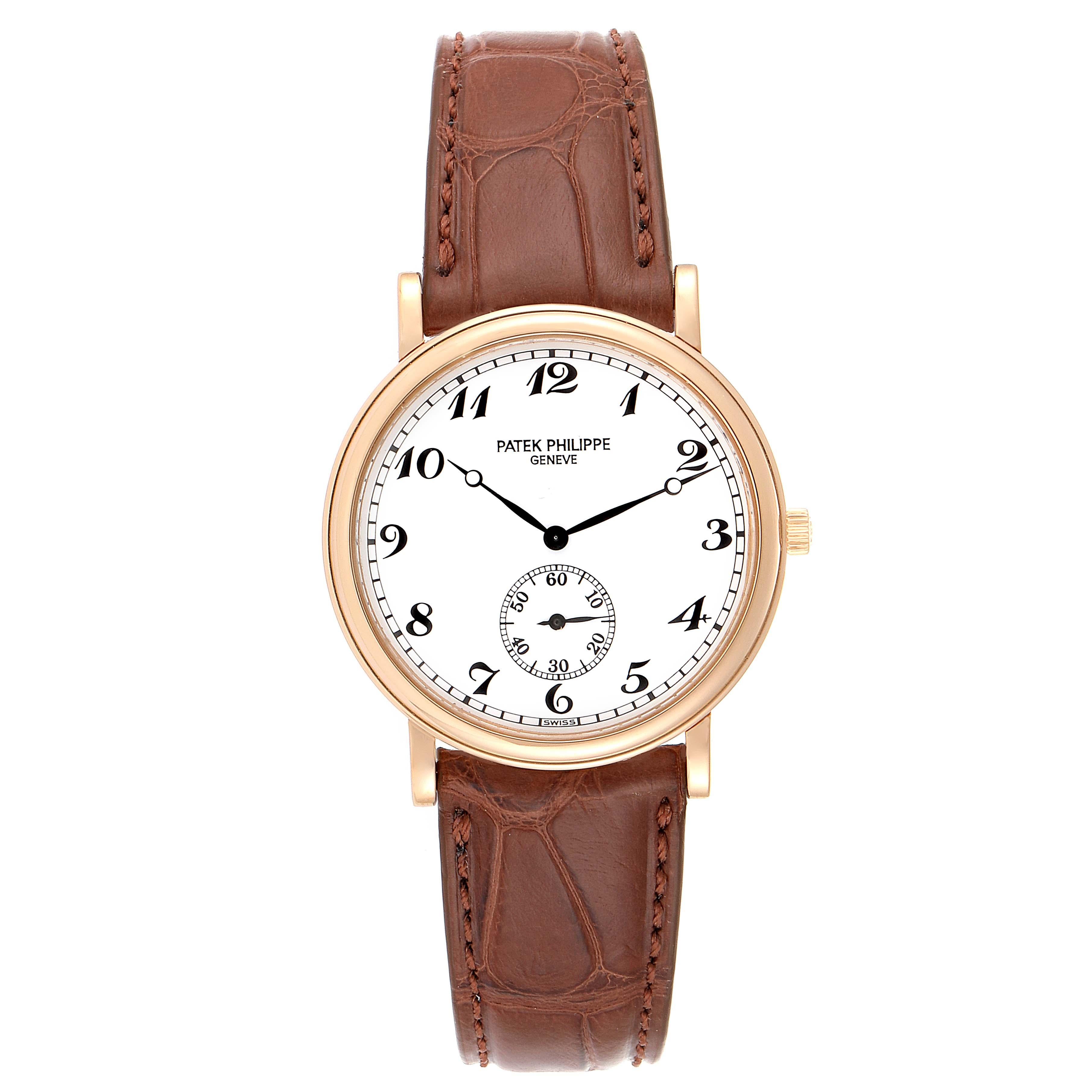 Patek Philippe Calatrava Officier 18 Karat Rose Gold Men's Watch 5022 ...