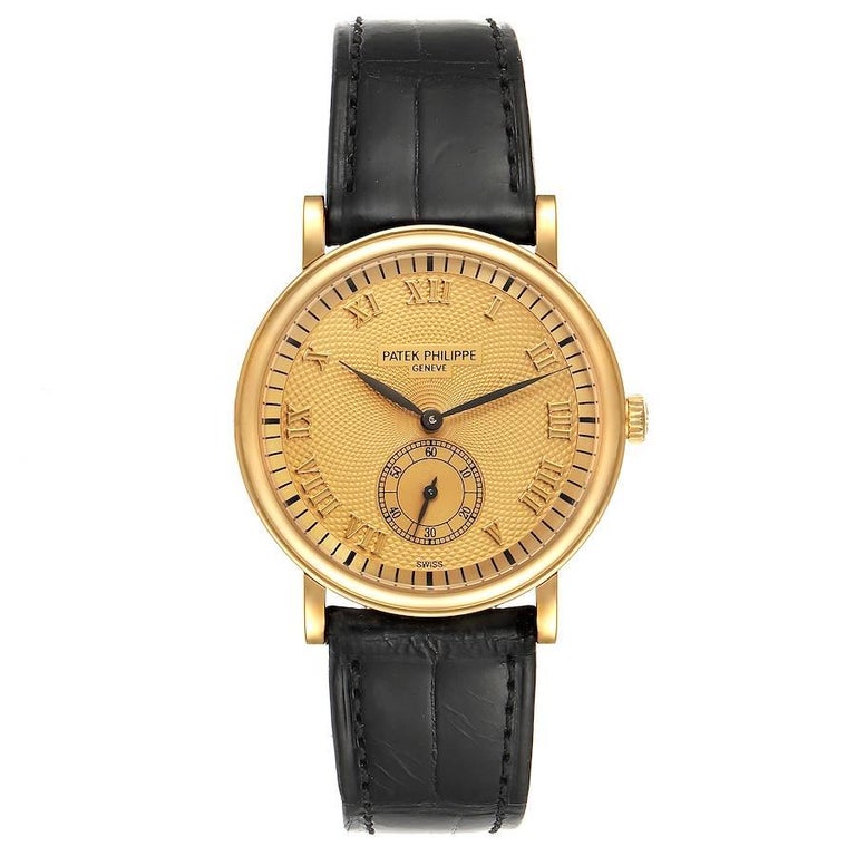 Patek Philippe Calatrava Officier Rose Gold Men's Watch 5022 Box Papers ...