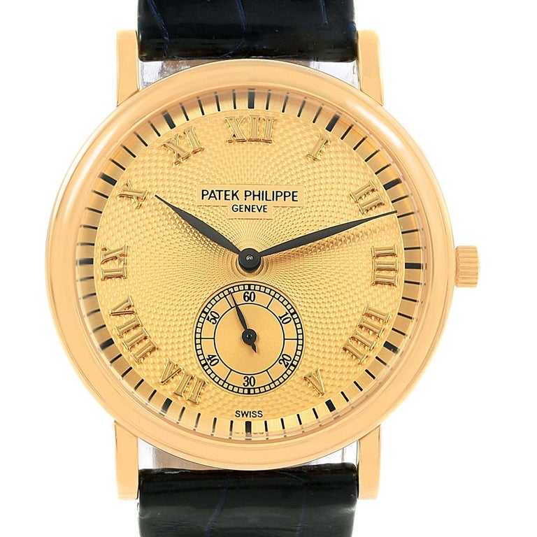 Patek Philippe Calatrava Officier Yellow Gold Manual Wind Watch 5022 ...