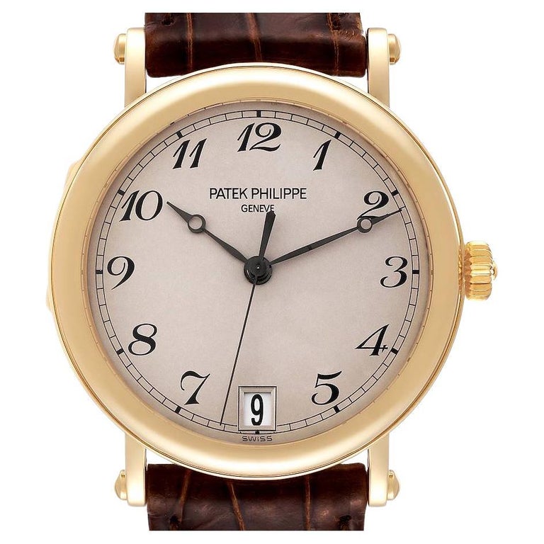 Patek Philippe Calatrava Officier Yellow Gold Mens Watch 5053 Box ...