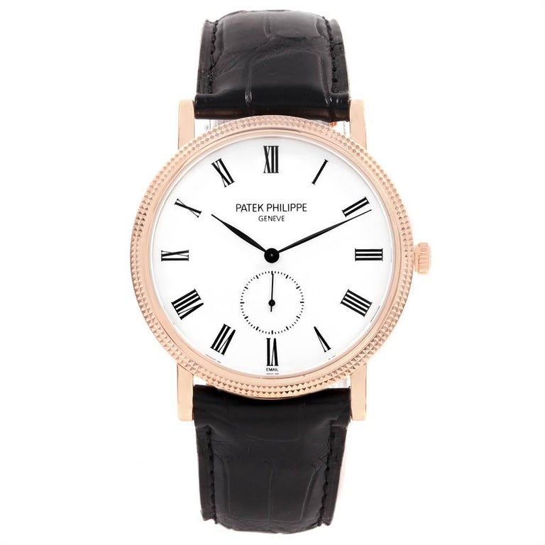 Patek Philippe Calatrava Rose Gold Enamel Dial Men's Watch 5116 For ...
