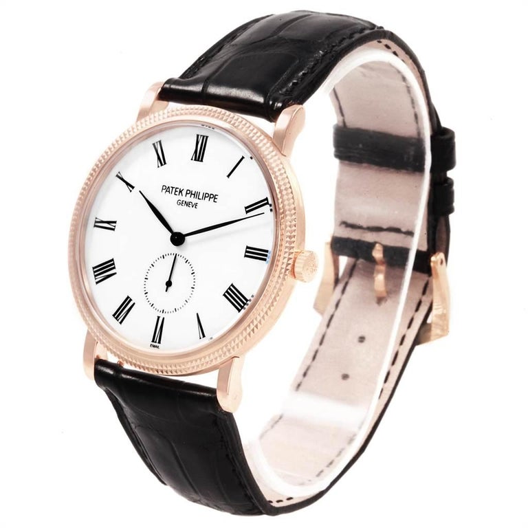 Patek Philippe Calatrava Rose Gold Enamel Dial Men's Watch 5116 For ...