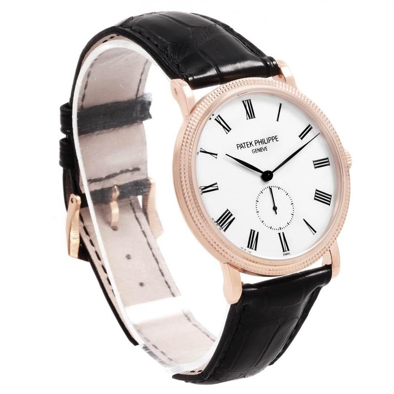 Patek Philippe Calatrava Rose Gold Enamel Dial Men's Watch 5116 For ...