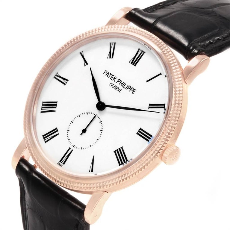 Patek Philippe Calatrava Rose Gold Enamel Dial Men's Watch 5116 For ...