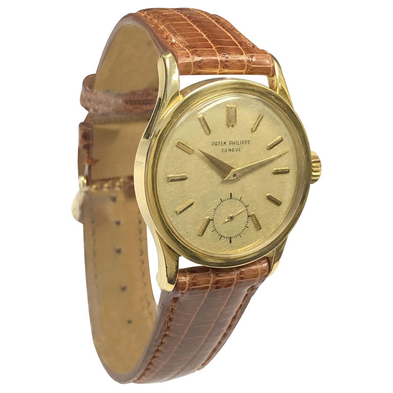 Patek Philippe Calatrava Vintage Ref 2545 Yellow Gold Mechanical Wristwatch For Sale at 1stDibs ...