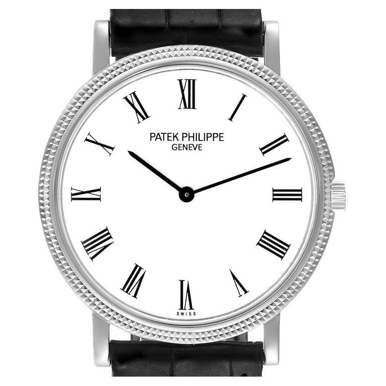 Patek Philippe Calatrava White Gold Automatic Mens Watch 5120G Papers ...