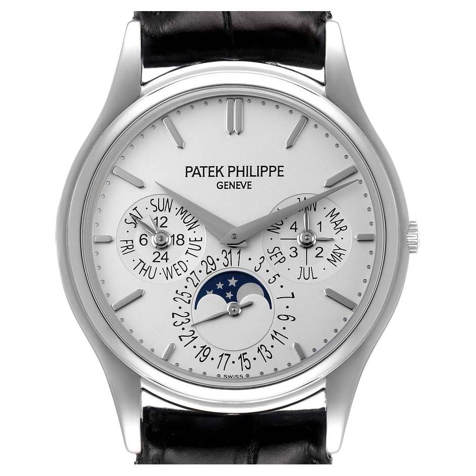 Patek Philippe Perpetual Calendar Yellow Gold Silver Dial 5140J ...