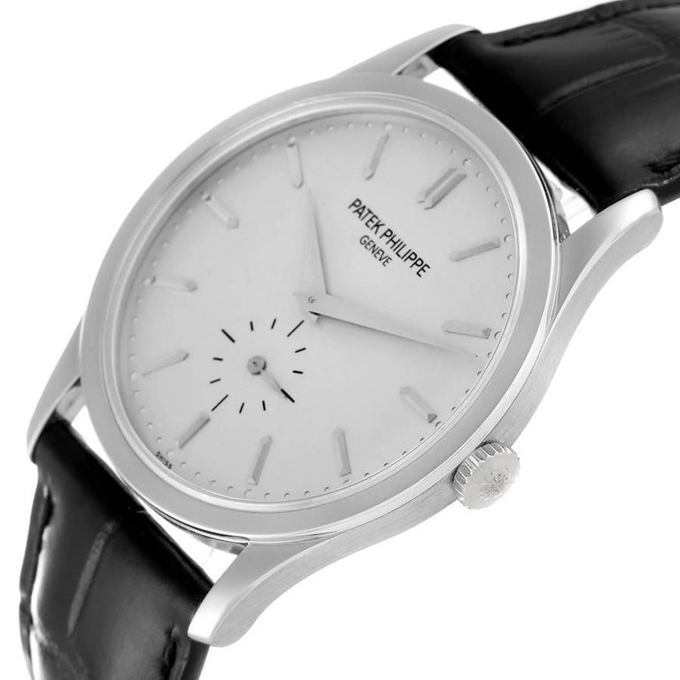 Patek Philippe Calatrava White Gold Mechanical Mens Watch 5196G For ...
