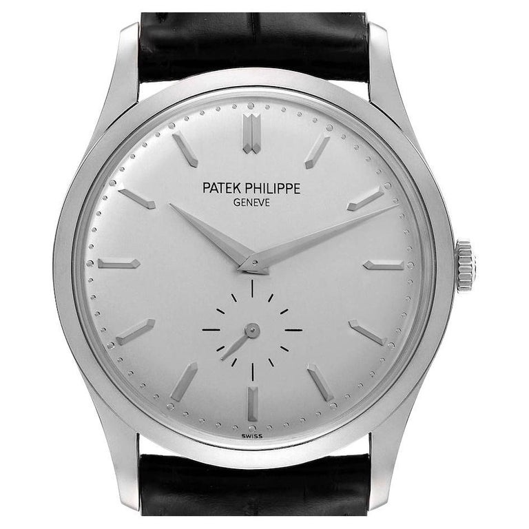 Patek Philippe Calatrava White Gold Mechanical Mens Watch 5196G For ...
