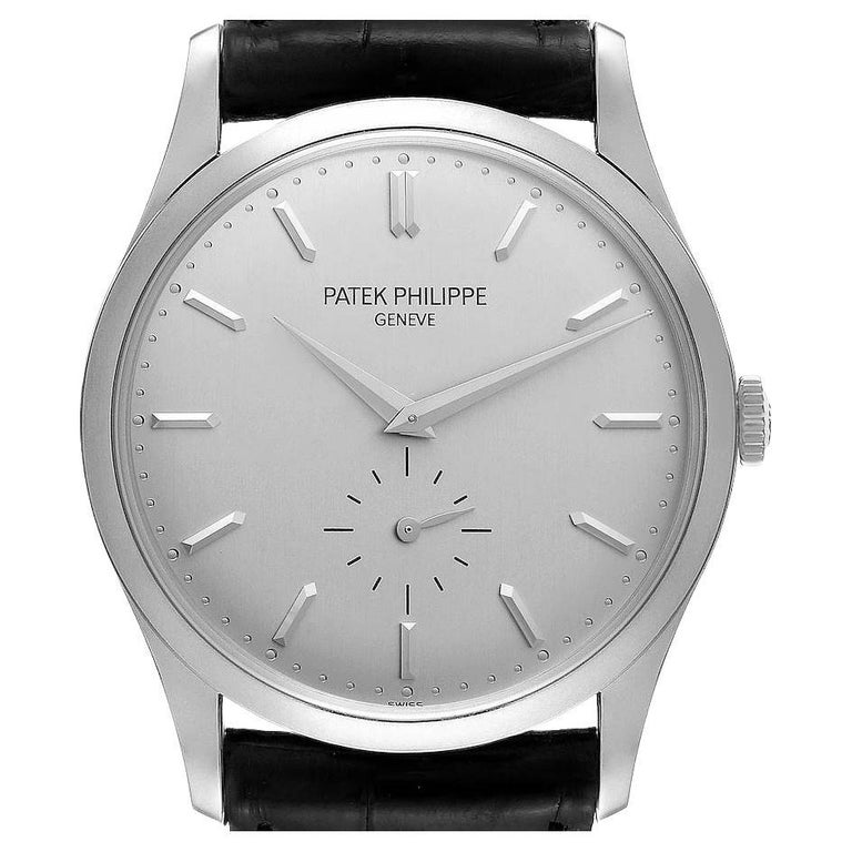 Patek Philippe Calatrava White Gold Mechanical Mens Watch 5196G For ...