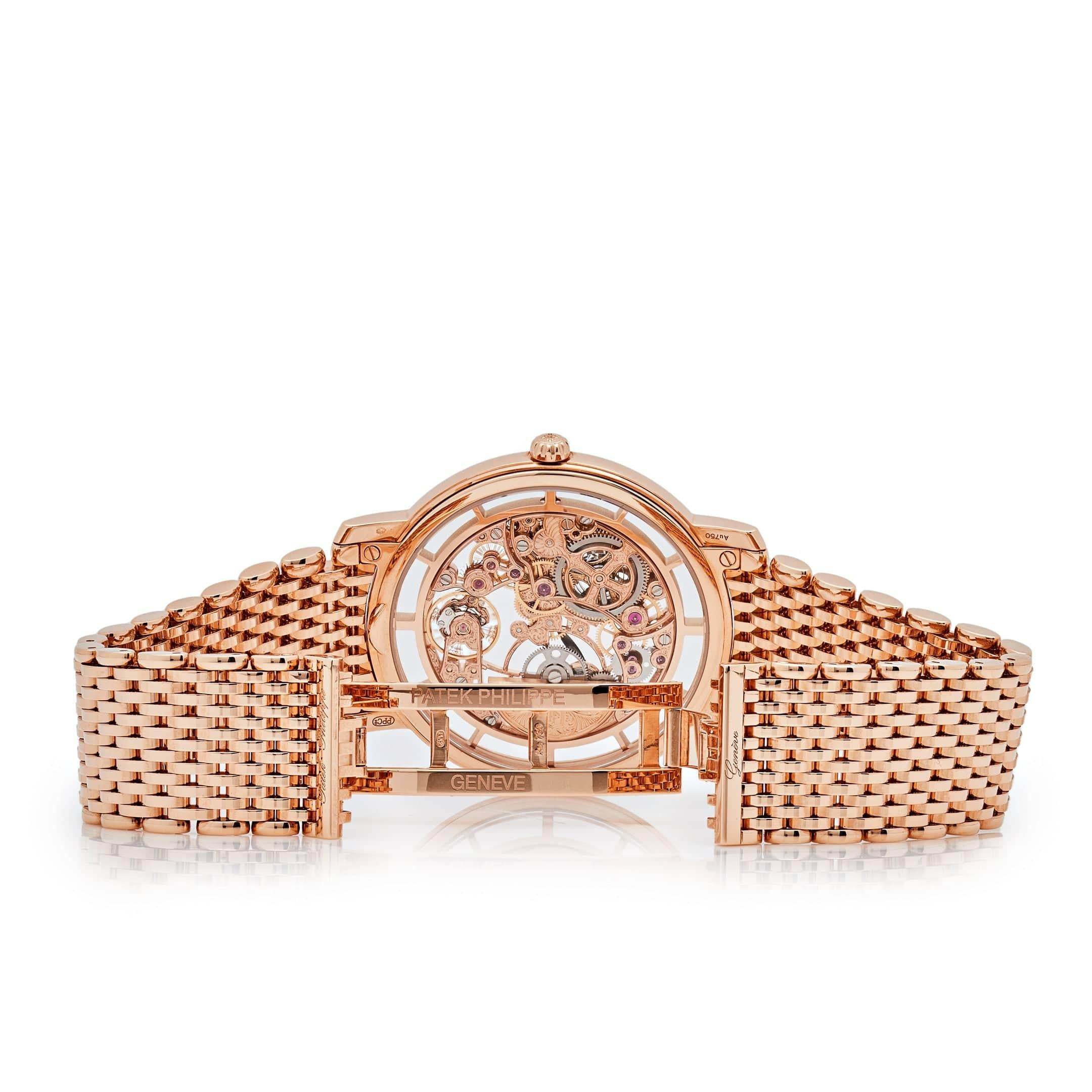 Patek Philippe Complications 5180/1R-001 Rose Gold Skeleton Dial (2023) For Sale at 1stDibs