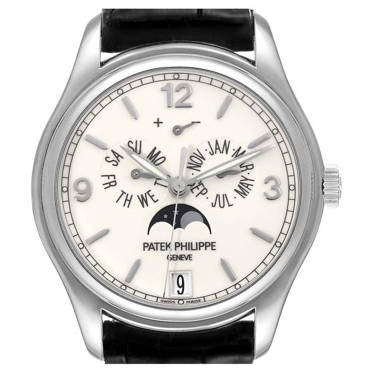 Patek Philippe Complications Annual Calendar White Gold Mens Watch ...