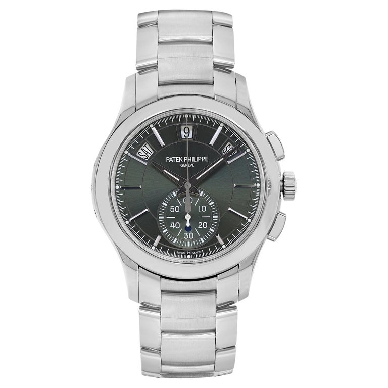 Patek Philippe Complications Steel 42mm Green Dial Mens Watch 5905/1A ...