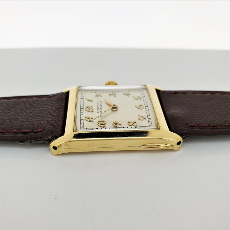 Patek Philippe Early Yellow Gold Art Deco Square Tank Watch, circa 1912 ...