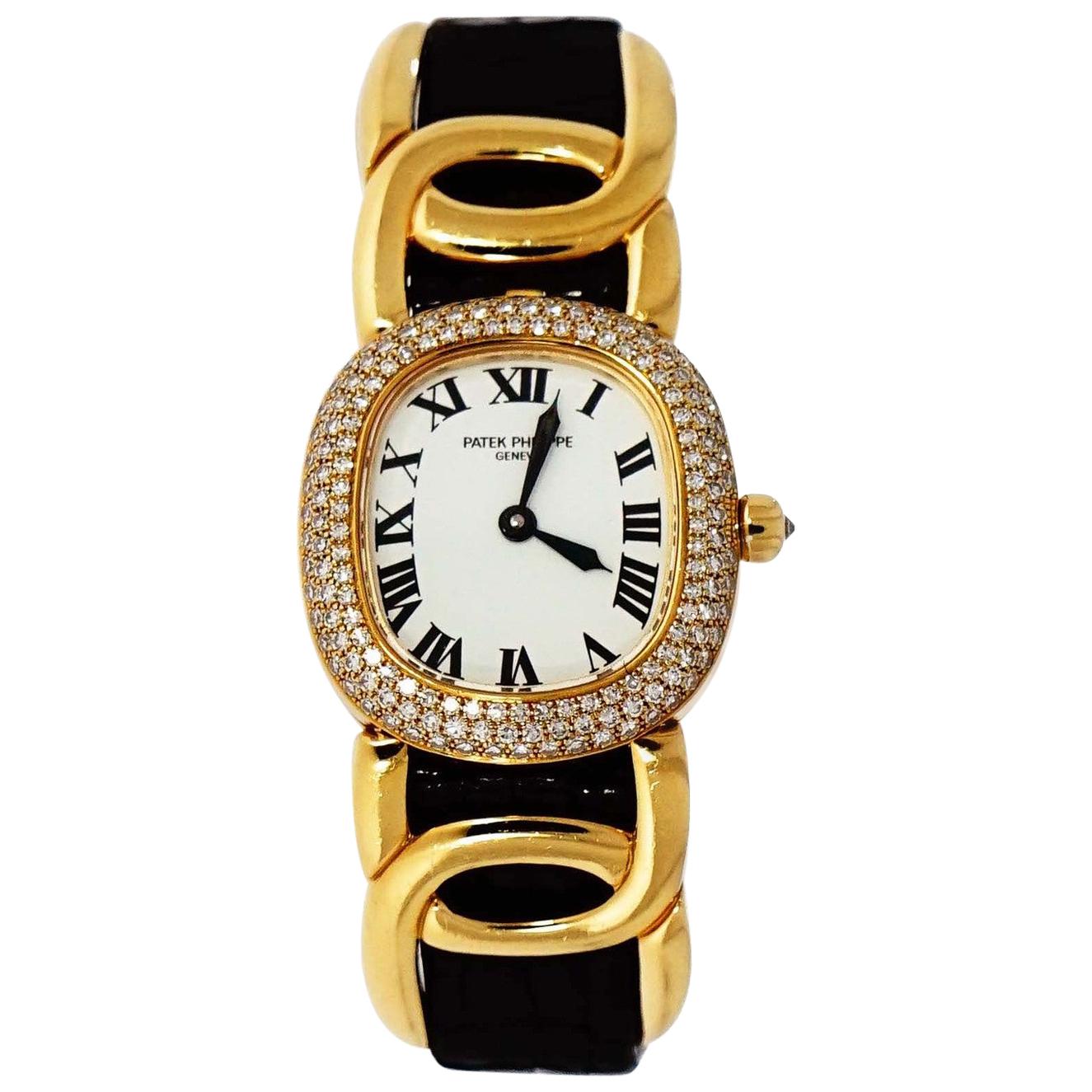 Patek Philippe Ellipse Diamond Bezel 4830J in 18 Karat Yellow Gold For ...
