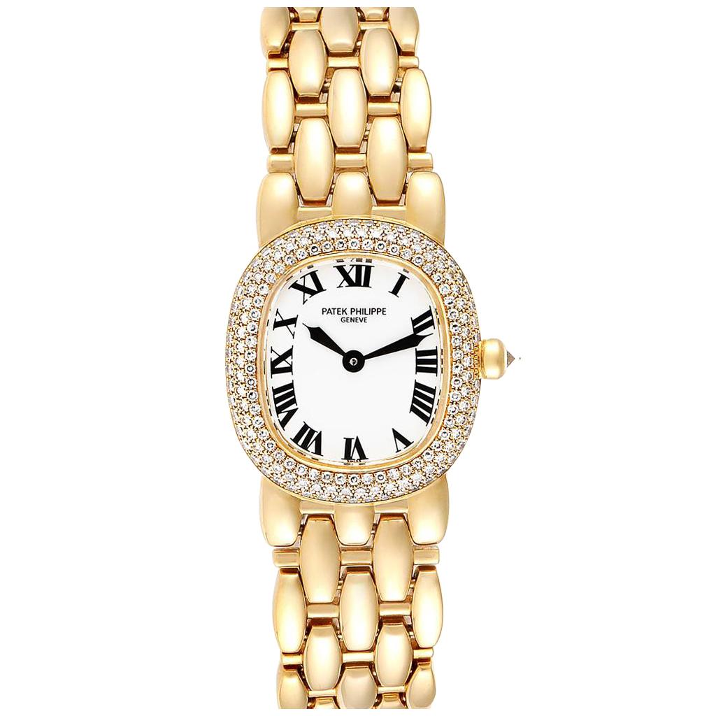 Patek Philippe Golden Ellipse Yellow Gold Diamond Ladies Watch 4831 For ...